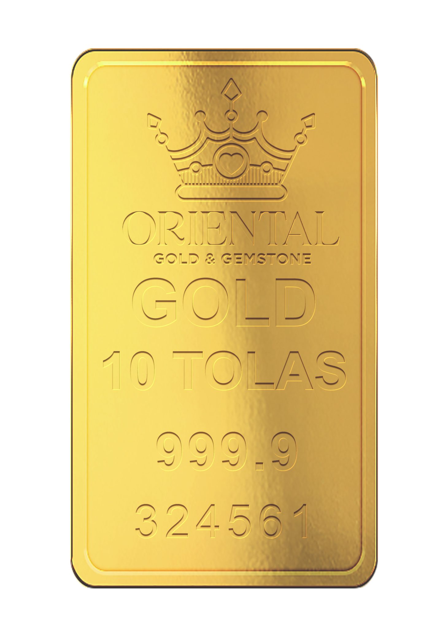 Gold Cast Bar – 10 Tola (999.0) - Oriental Gold & Gemstone